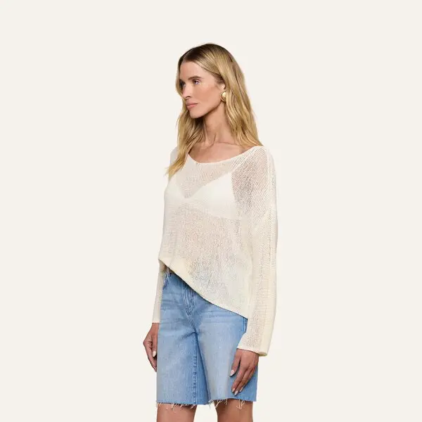 L'Agence Ethan Knit Pullover - Vanilla