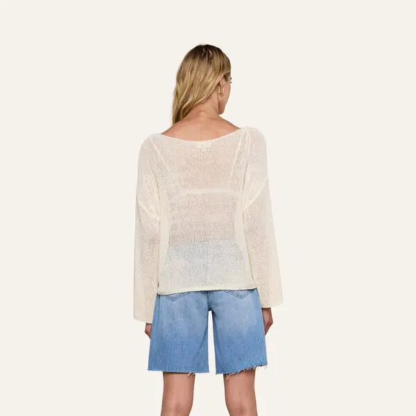 L'Agence Ethan Knit Pullover - Vanilla