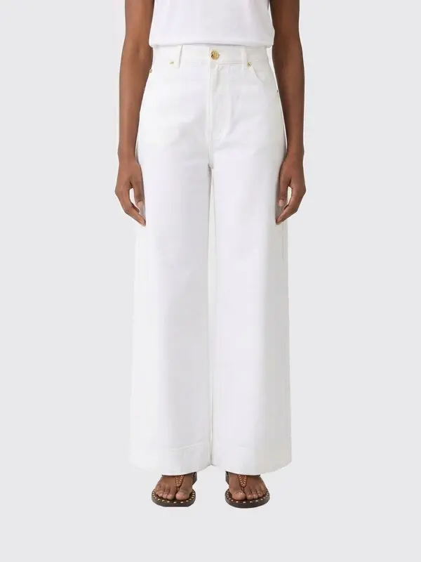 Alberta Ferretti Cotton Palazzo Trousers