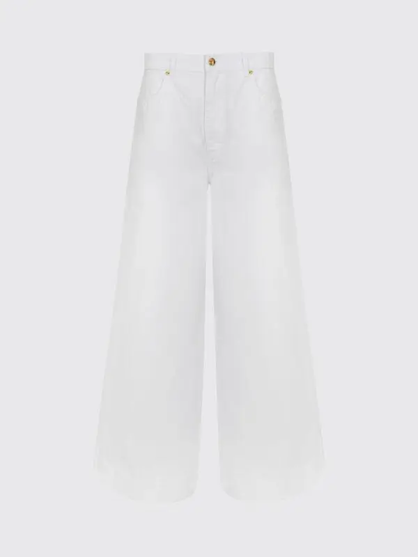 Alberta Ferretti Cotton Palazzo Trousers