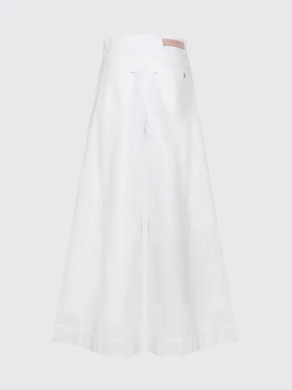 Alberta Ferretti Cotton Palazzo Trousers