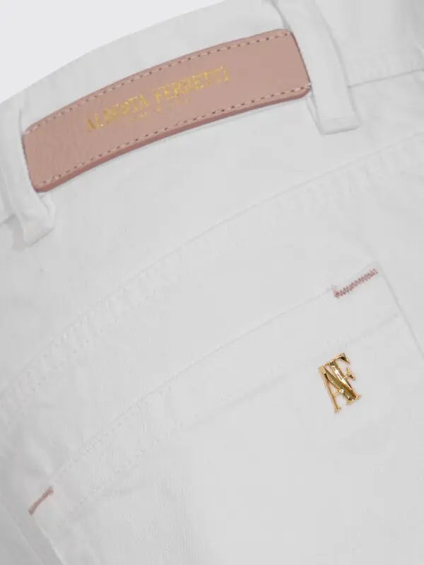 Alberta Ferretti Cotton Palazzo Trousers