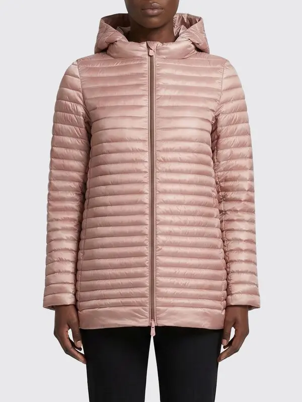 SAVE THE DUCK Quilted Nylon Down Jacket With Hood - Pink