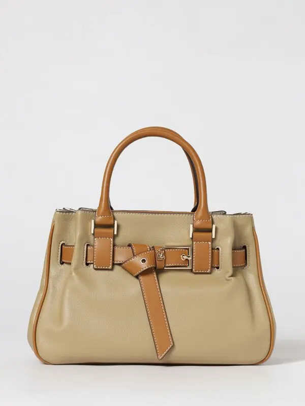Liu Jo Satchel With Buckle Detail And Adjustable Strap - Beige