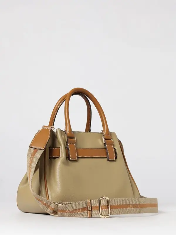 Liu Jo Satchel With Buckle Detail And Adjustable Strap - Beige