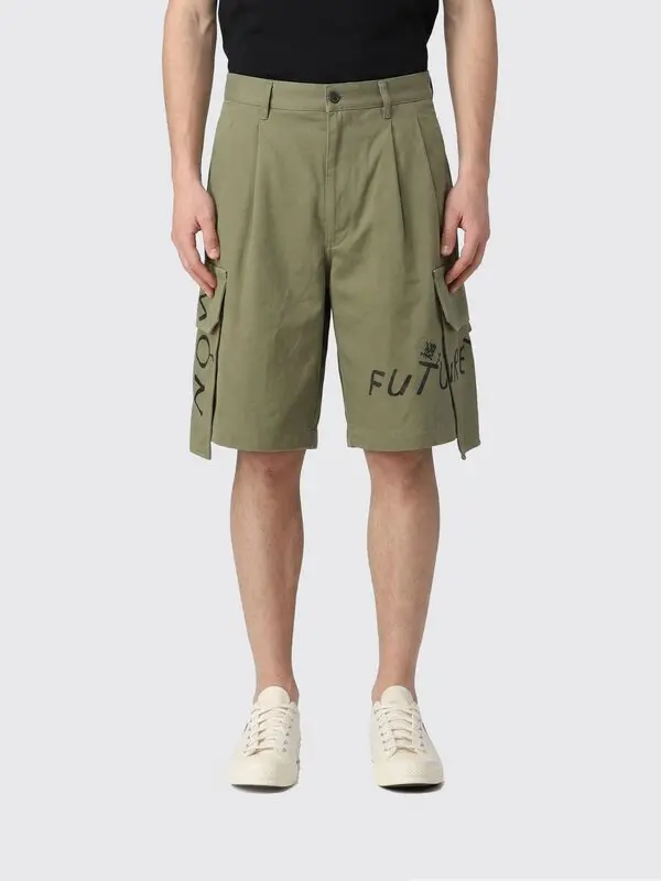 Comme Des Garçons Cargo Shorts With Graphic Print