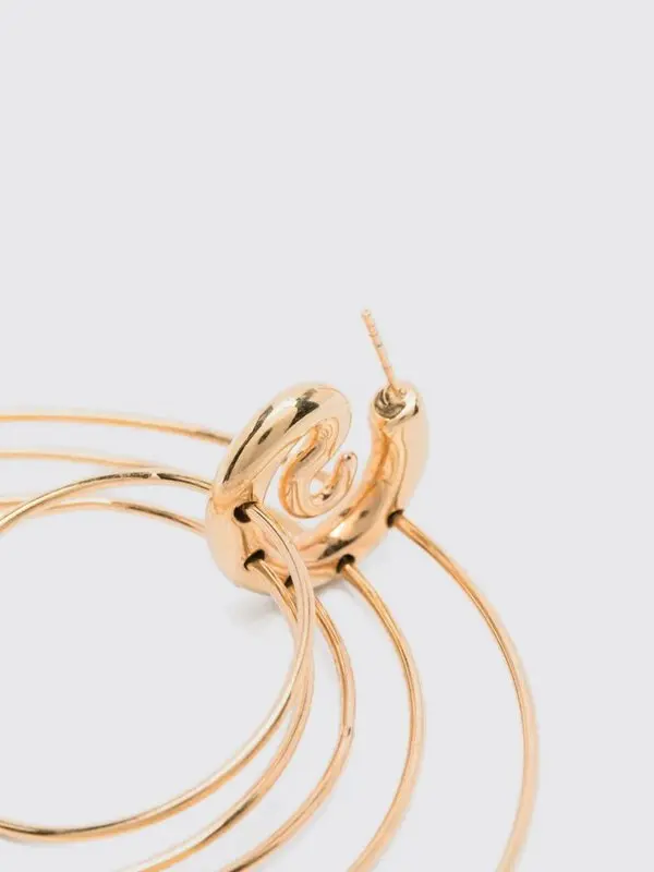 PANCONESI Serpent Rhodium-plated Brass & Copper Earrings - Platinum