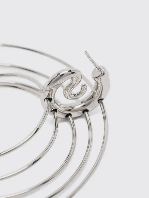 PANCONESI Serpent Rhodium-plated Brass & Copper Earrings - Silver