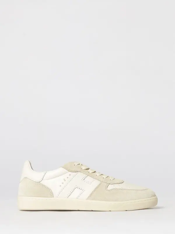 Hogan Cool" Leather And Suede Lace-up Sneakers - White