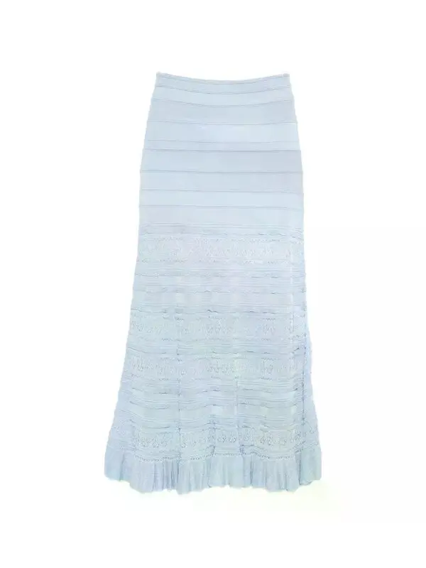 Sandro Textured Ruffled Maxi Skirt
