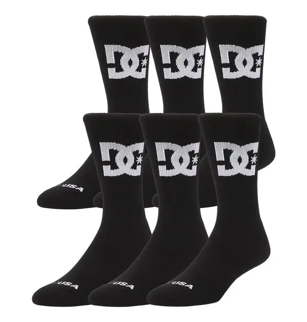 DC SHOES Big Star Logo Crew Socks 3-pack - Black