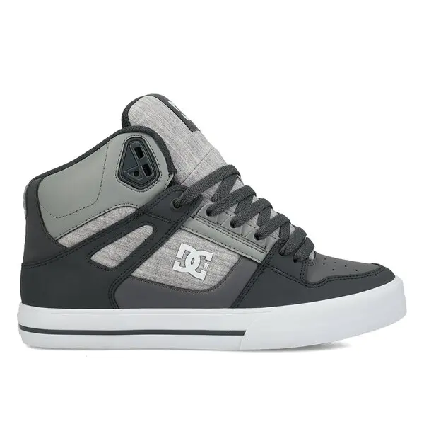 DC SHOES Pure High Top Shoes - Grey/white