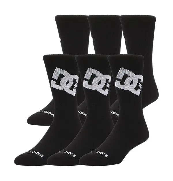 DC SHOES Graffik Logo Crew Sock 3-pack - Black