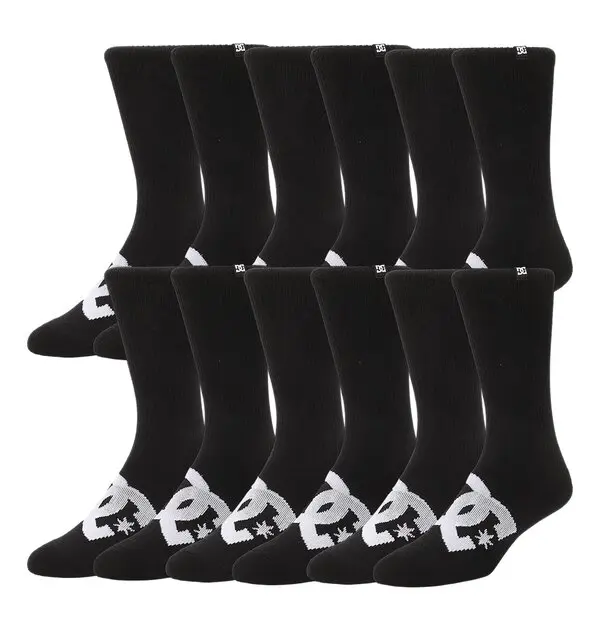 DC SHOES Logo Crew Sock 6-pack - Black