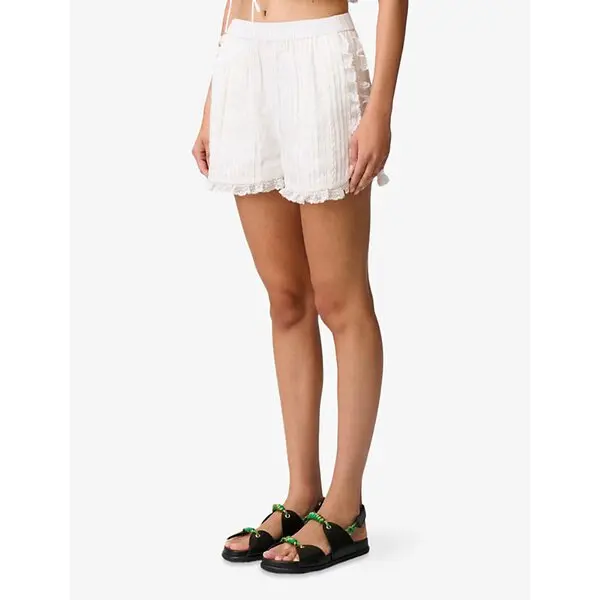Claudie Pierlot Elasticated-waist Cotton-blend Shorts