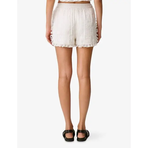 Claudie Pierlot Elasticated-waist Cotton-blend Shorts