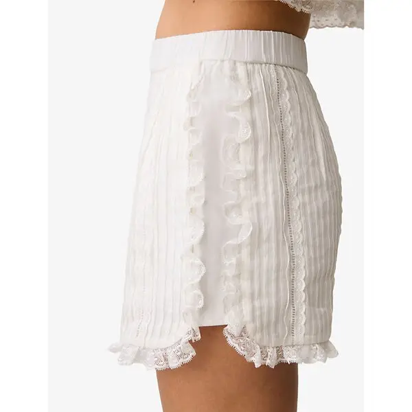 Claudie Pierlot Elasticated-waist Cotton-blend Shorts