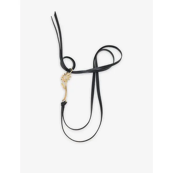 Maje Flower-clasp Leather Belt