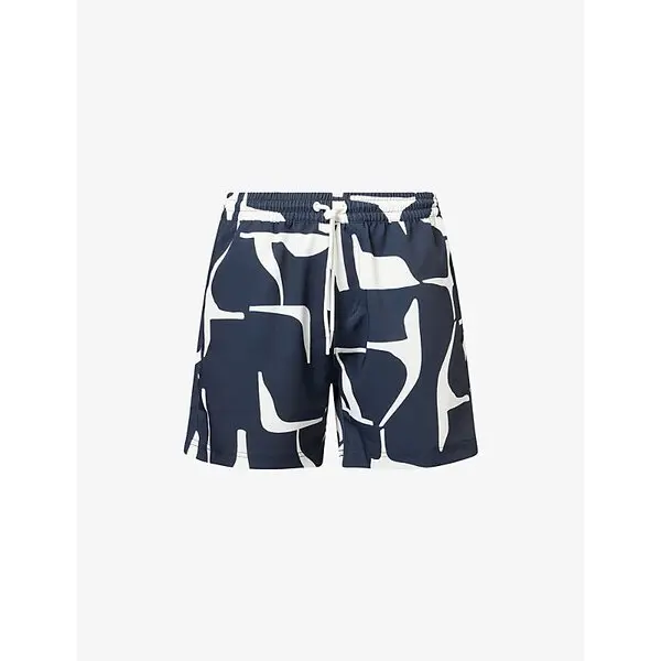 RAITH Massira Elasticated-waist Swim Shorts - Mas Print Nvy/ecru