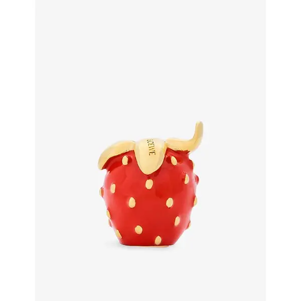 Loewe Strawberry Brass Dice - Red