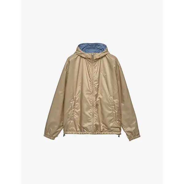 Prada Reversible Re-nylon Hooded Shell Jacket - Brown