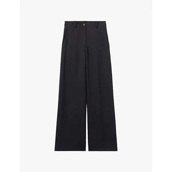 Claudie Pierlot Regular-fit Straight-leg Satin Trousers