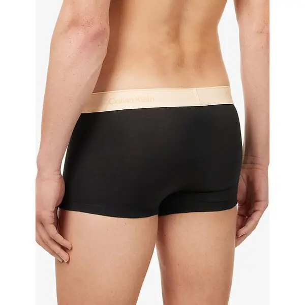 Calvin Klein Icon Pride Low-rise Pack Of Five Cotton-stretch Trunks