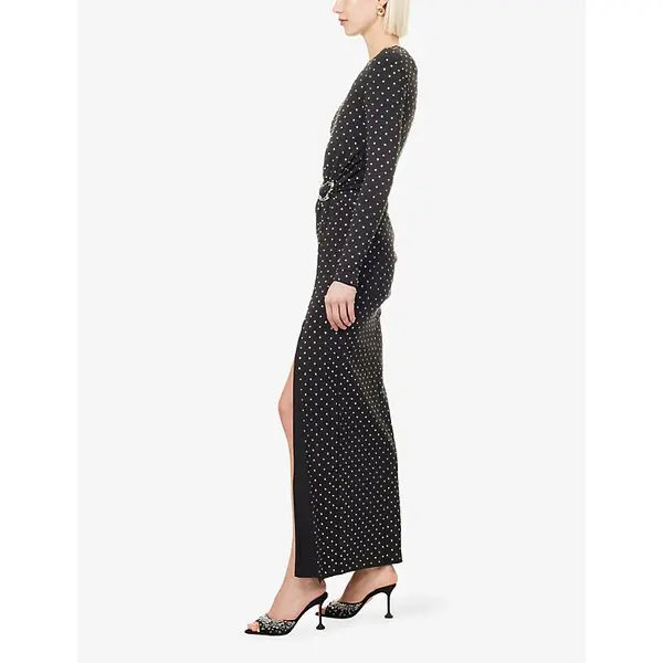 Roland Mouret Diamante Studded Stretch-woven Gown