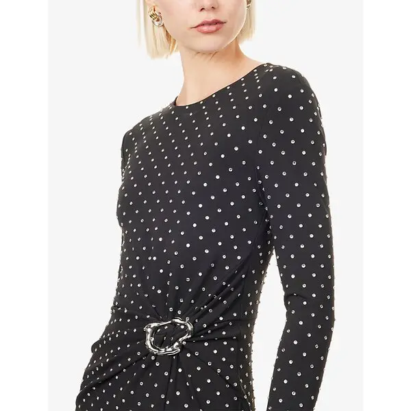 Roland Mouret Diamante Studded Stretch-woven Gown