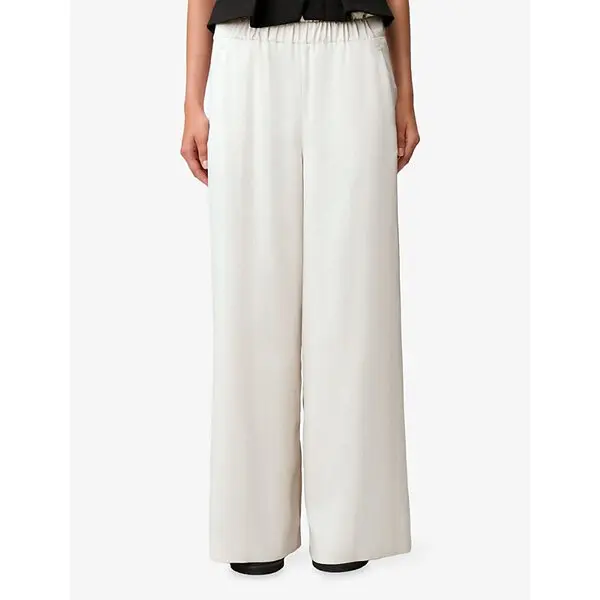 Claudie Pierlot Wide-leg Satin Trousers