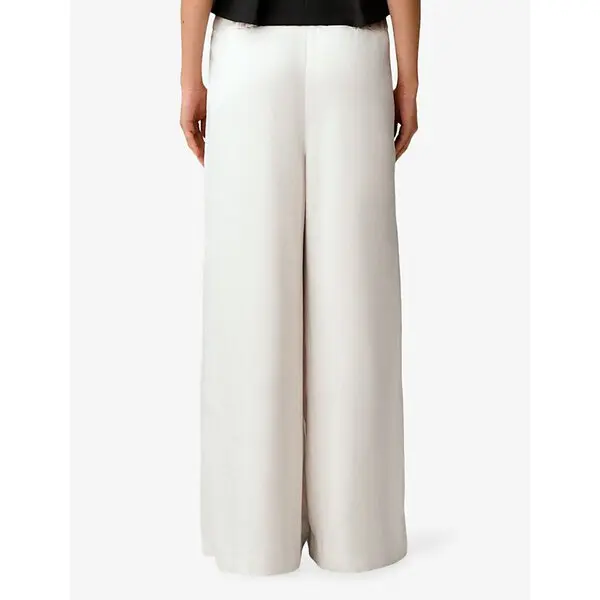 Claudie Pierlot Wide-leg Satin Trousers