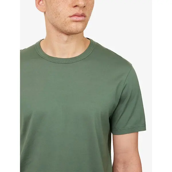 Derek Rose Barny Short-sleeve Cotton-jersey T-shirt - Green