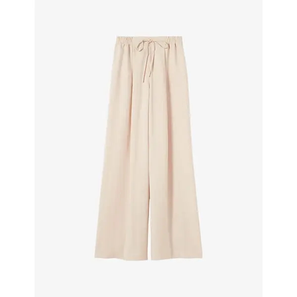 Claudie Pierlot Wide-leg Elasticated-waist Woven Trousers