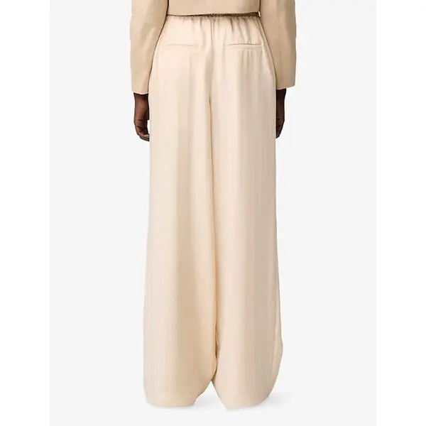 Claudie Pierlot Wide-leg Elasticated-waist Woven Trousers