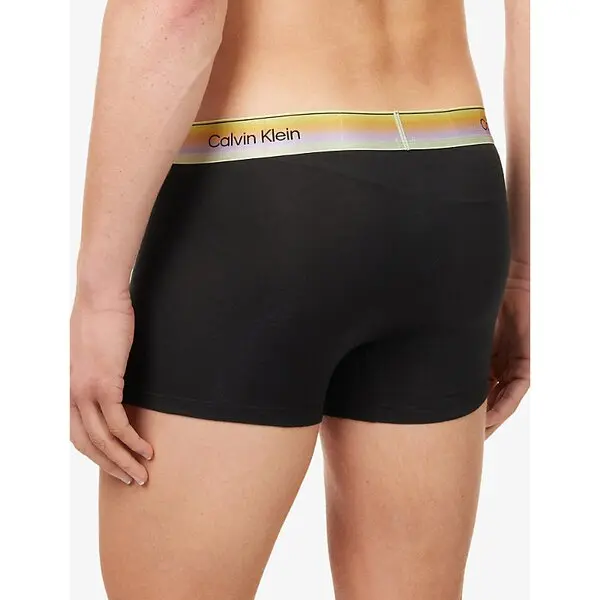 Calvin Klein Pride Branded Stretch-cotton Trunks