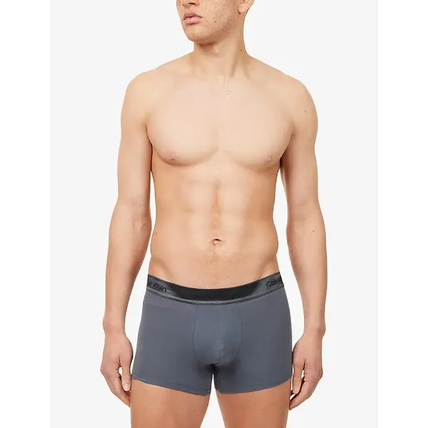 Calvin Klein Icon Pack Of Three Stretch-cotton Trunks - Multi