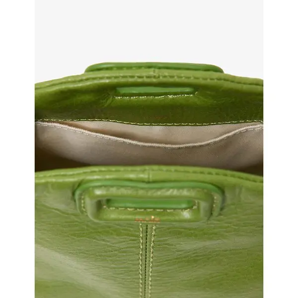 Maje Leather Pouch - Green