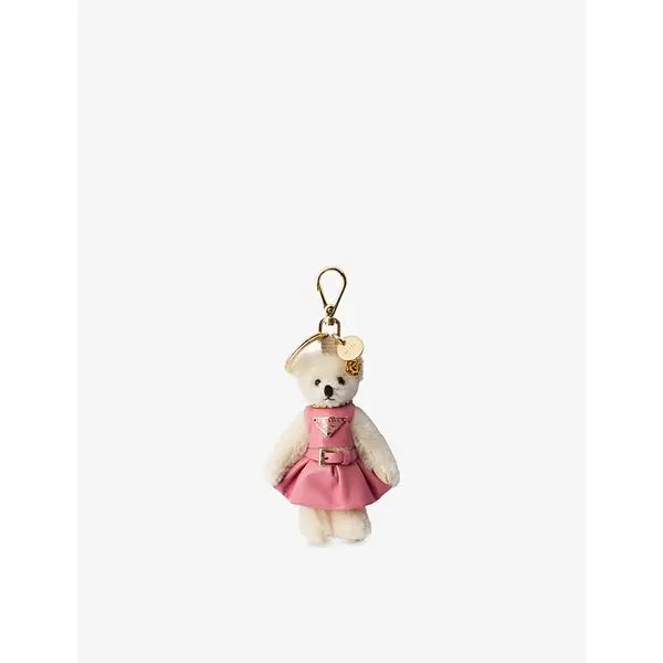 Prada Teddy Keychain Charm - White