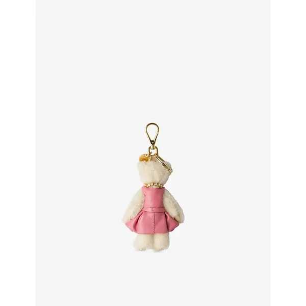 Prada Teddy Keychain Charm - White