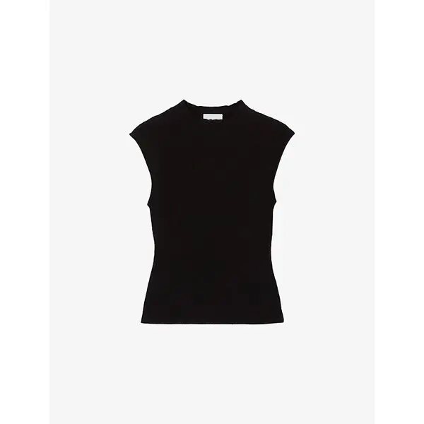 Claudie Pierlot Sleeveless High-neck Knitted Top