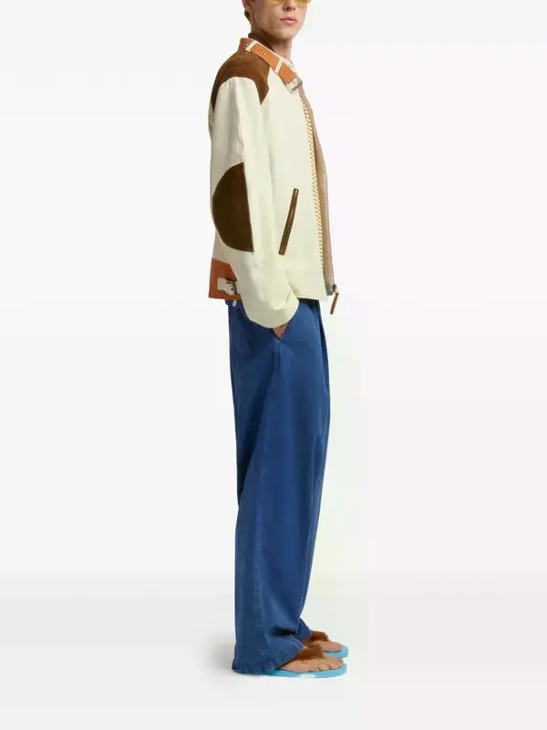 Marni Striped Cotton-linen Blend Polo Shirt
