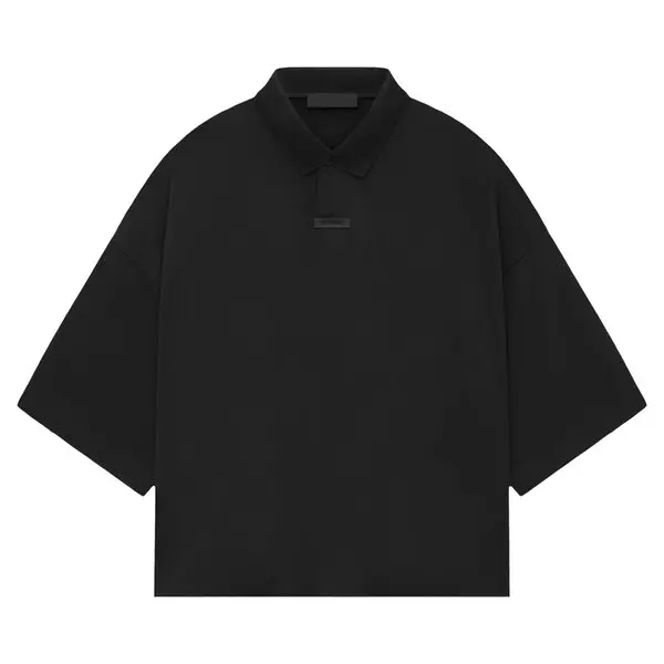 Fear Of God Pique Cropped Polo - Black