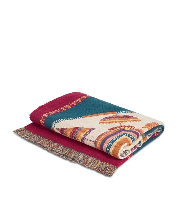 Etro Cotton Mandala Shanti Throw - Blue