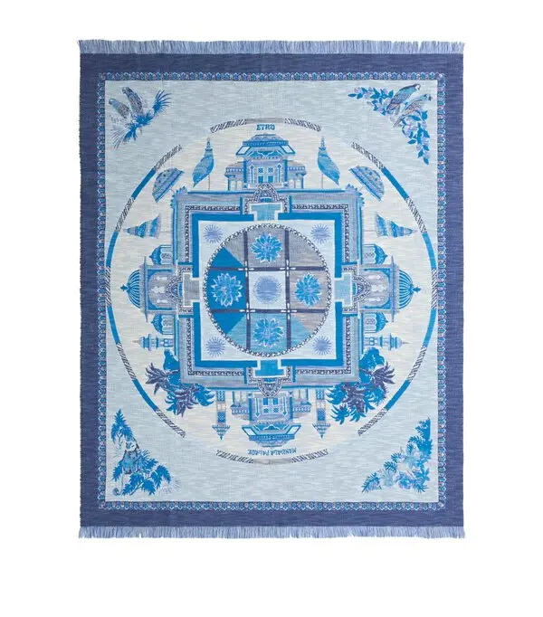 Etro Cotton Mandala Shanti Throw - Blue
