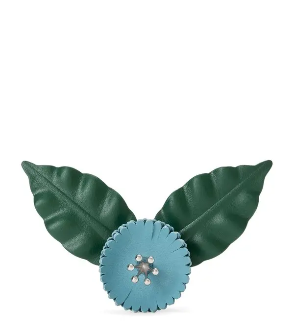 Loewe X Paula’s Ibiza Leather Flower Pistil Pin - Blue