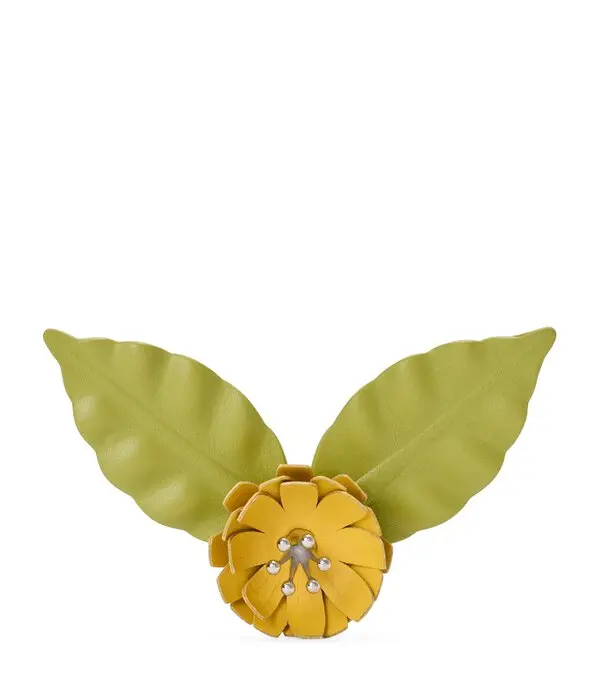 Loewe X Paula’s Ibiza Leather Flower Pistil Pin - Yellow