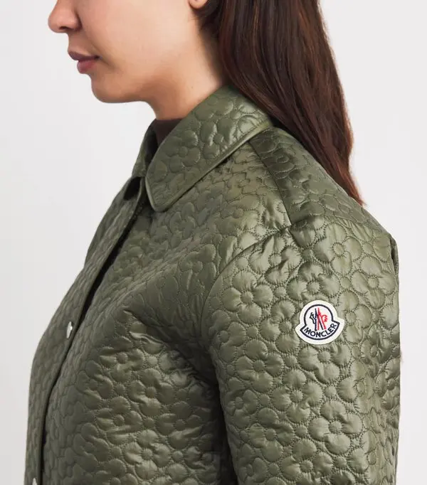 Moncler Floral-quilted Overshirt - Green