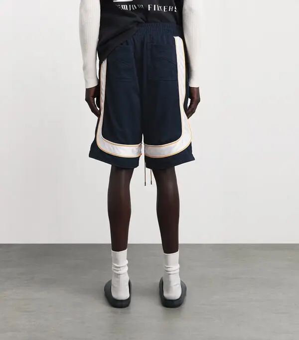 Rhude Mesh Piping Track Shorts - Navy