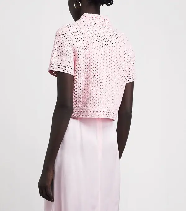 Maje Openwork Embellished Cardigan