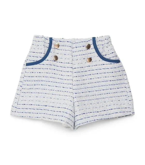Pepa London Tweed Brighton Shorts - Blue